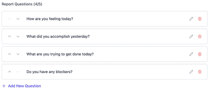 Customizing standup questions - StandupWizard